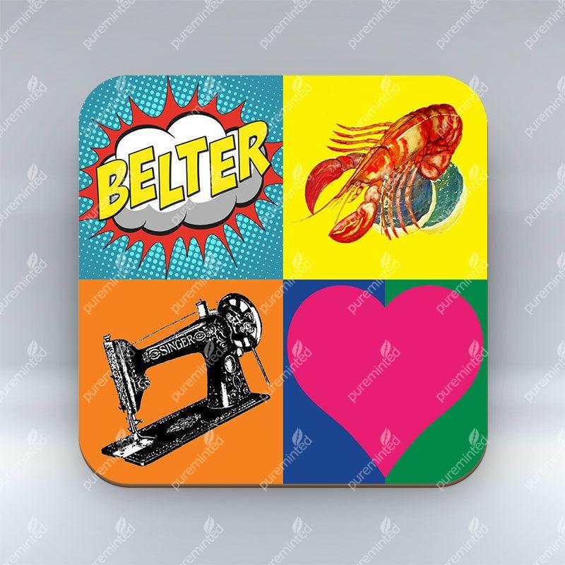 Glasgow Pop Art 1 - Coaster – pureminted