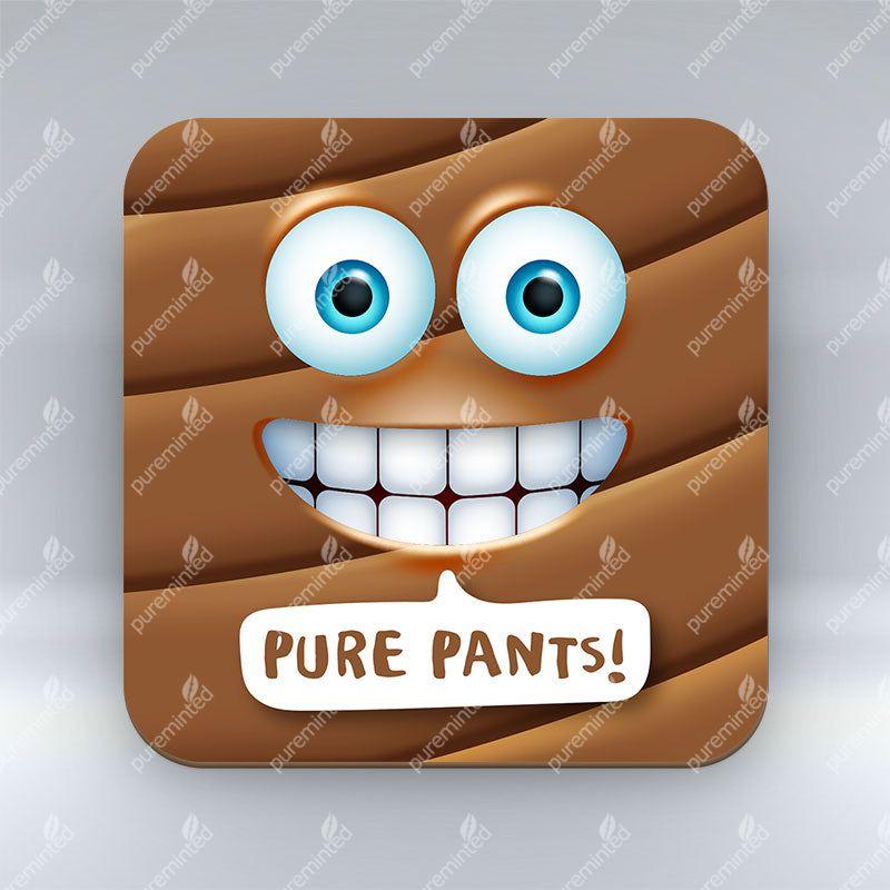 Pure Pants Emoji Text - Coaster – pureminted