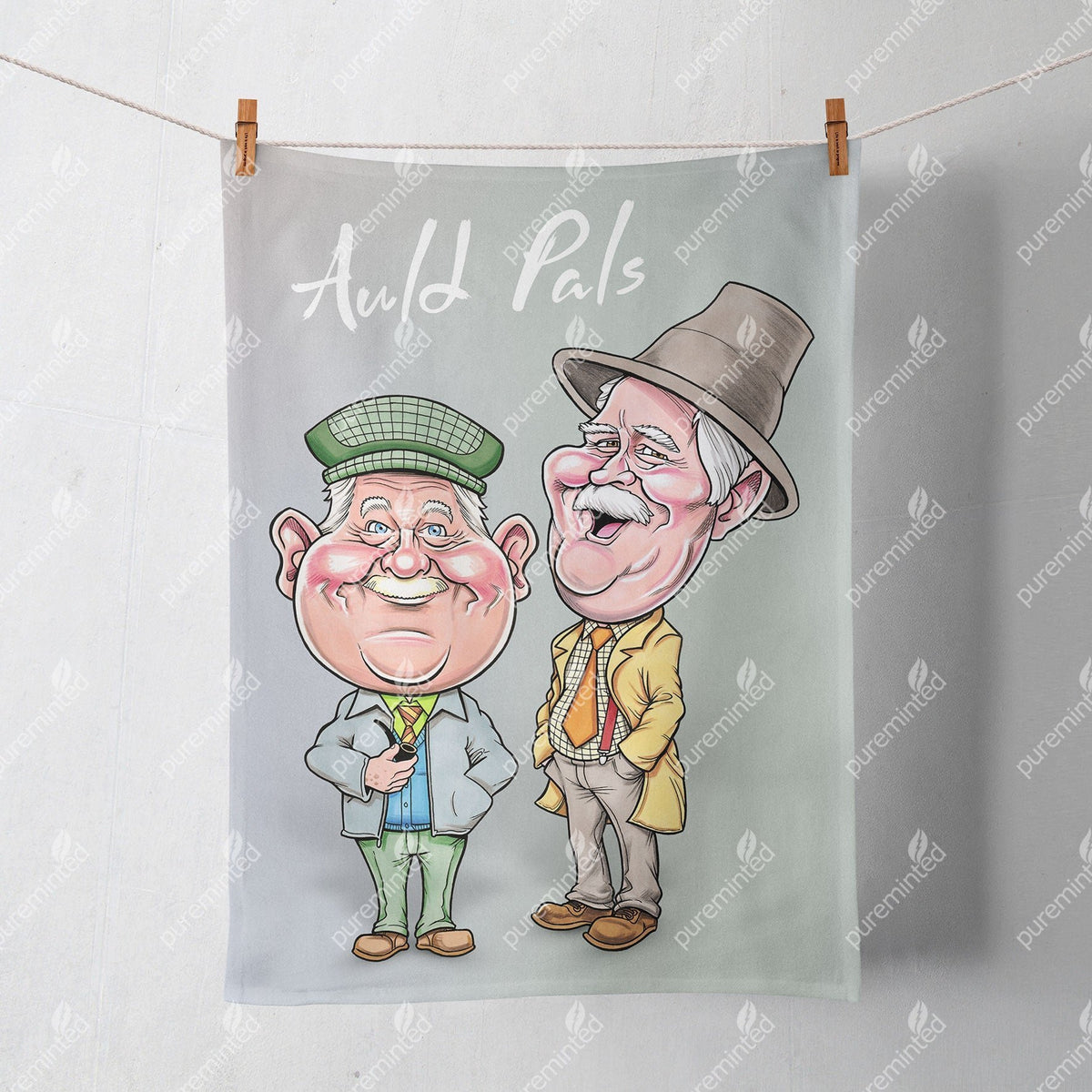 Auld Pals - Cotton Tea Towel – pureminted