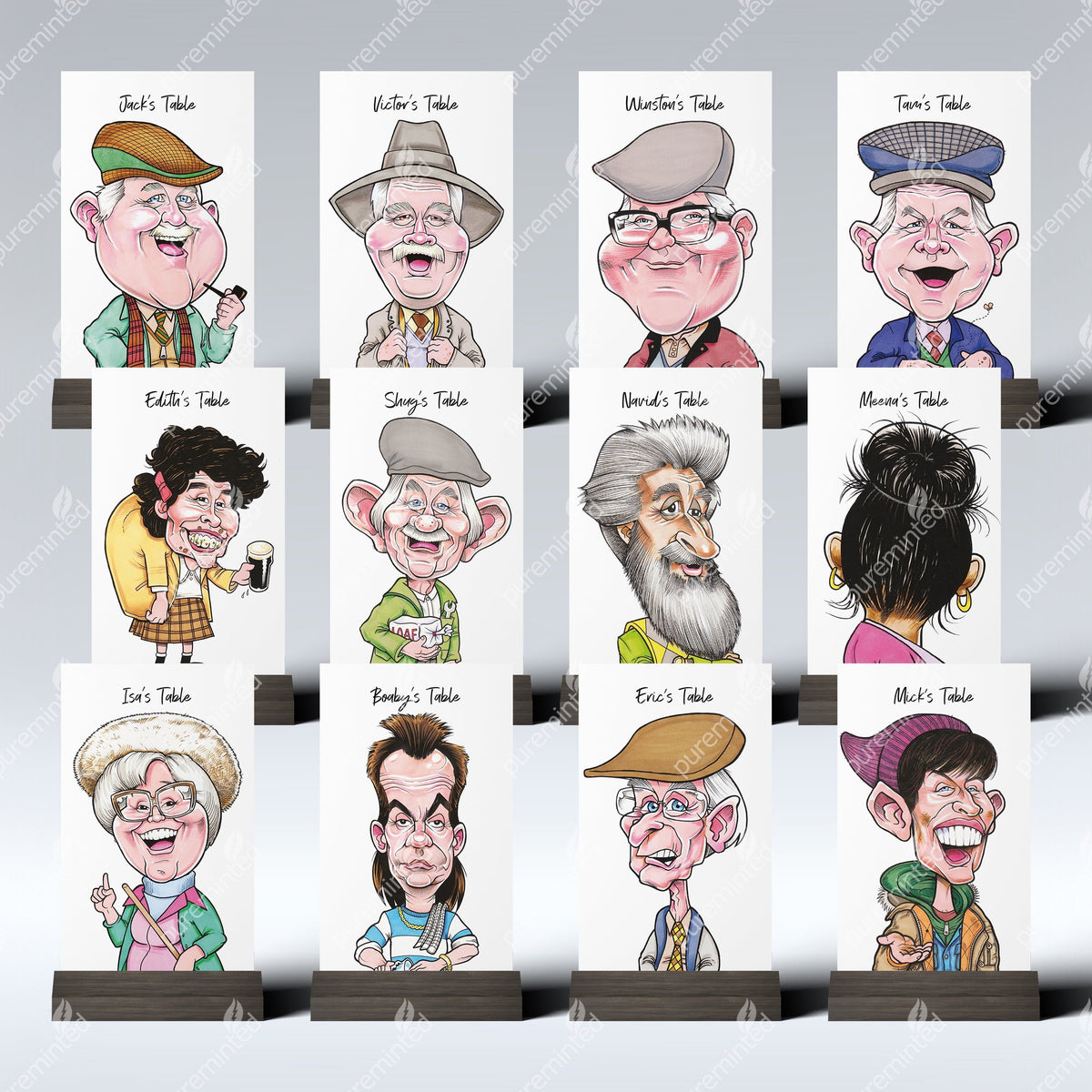 Auld Pals Wedding Table Name Cards – pureminted